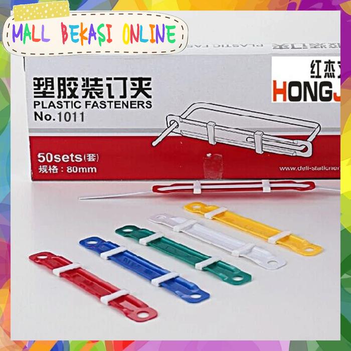 Jual PK12 (1pcs) Paper Fastener Pengikat Kertas Warna-Warni Ukuran 8 cm ...