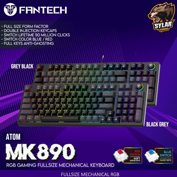 Jual FANTECH ATOM MK890 RGB MECHANICAL GAMING KEYBOARD OREOMART345 - Black Grey, Blue - Jakarta ...