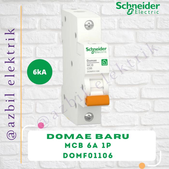 Jual MCB DOMAE 6A 1P Schneider - DOMF01106 (ORIGINAL) - Kota Tangerang ...