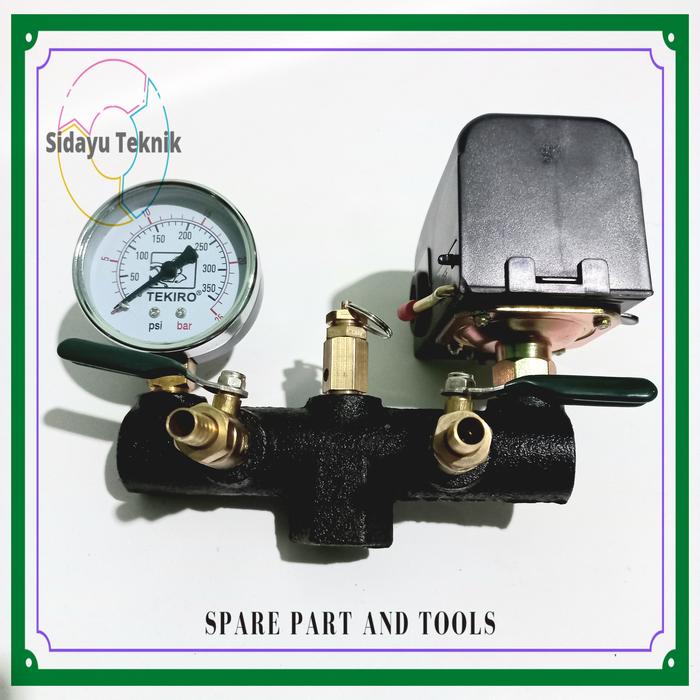 Jual Pressure Switch Air Cock Set Kompresor Angin 1/2hp - 2hp - Kab ...
