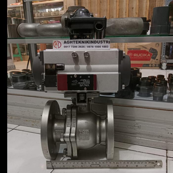 Jual BALL VALVE DN65 2 1/2'' JIS 10K PNEUMATIC ACTUATOR PLUS LIMIT SWITCH - Kota Bandung ...