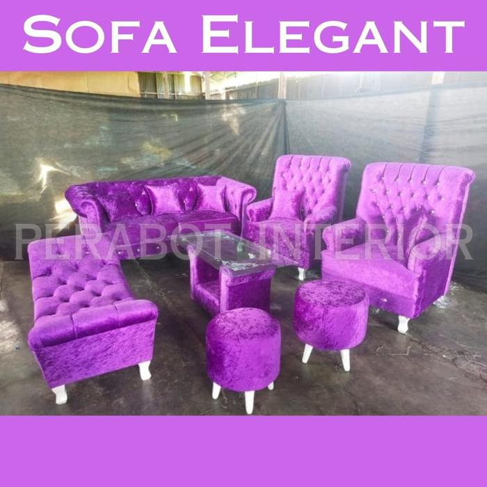 Jual Sofa Elegant - Set 3211 + 2 Puff Berkualitas Kain dan Busa Premium ...