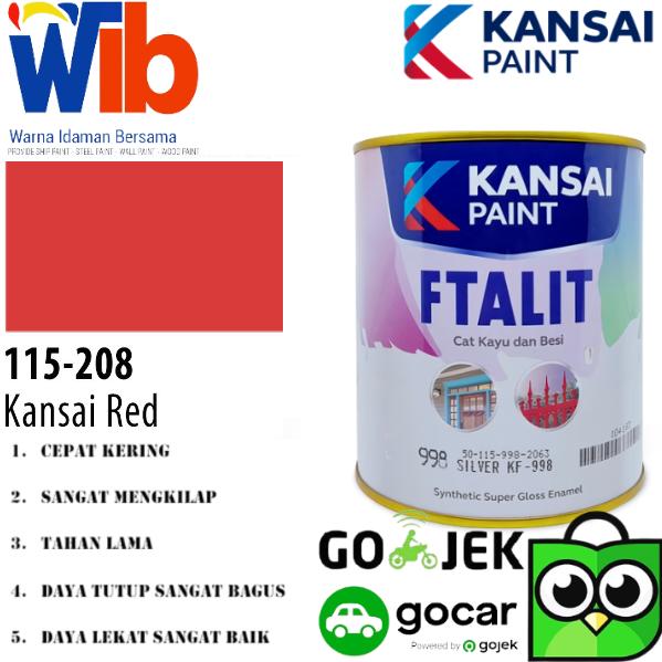 Jual KANSAI Ftalit Cat Besi & Kayu Gloss 1 Kg / Kansai Red 115-208 - Kota Bekasi - Warna Idaman ...