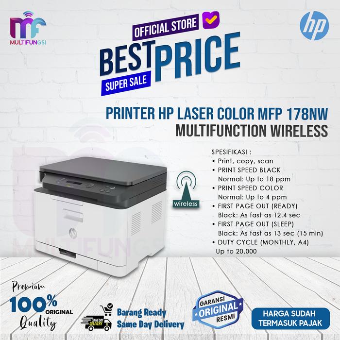 Promo Printer HP Laser Color MFP 178nw WiFi Garansi Resmi M178nw ...