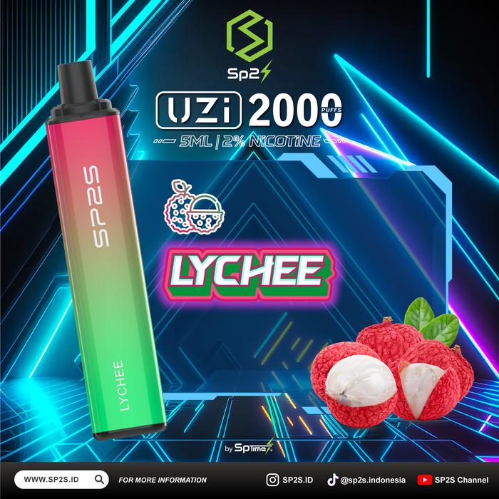 Jual SP2S UZI 2000 PUFFS DISPOSABLE - LYCHEE - Kota Tangerang - SP2S TANGERANG | Tokopedia