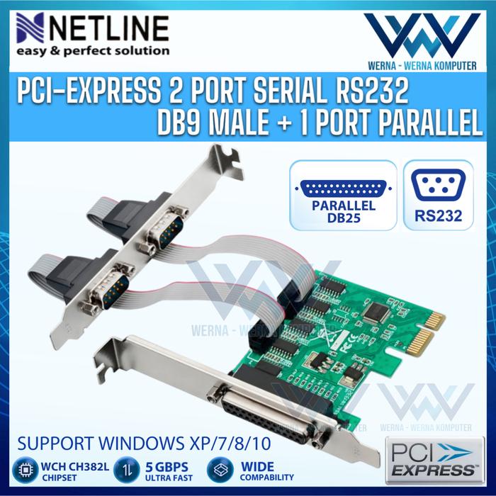 Jual PCI EXPRESS 2 Port Serial RS232 com DB9 1x Controller Card DB25 PCI-E - Jakarta Pusat ...
