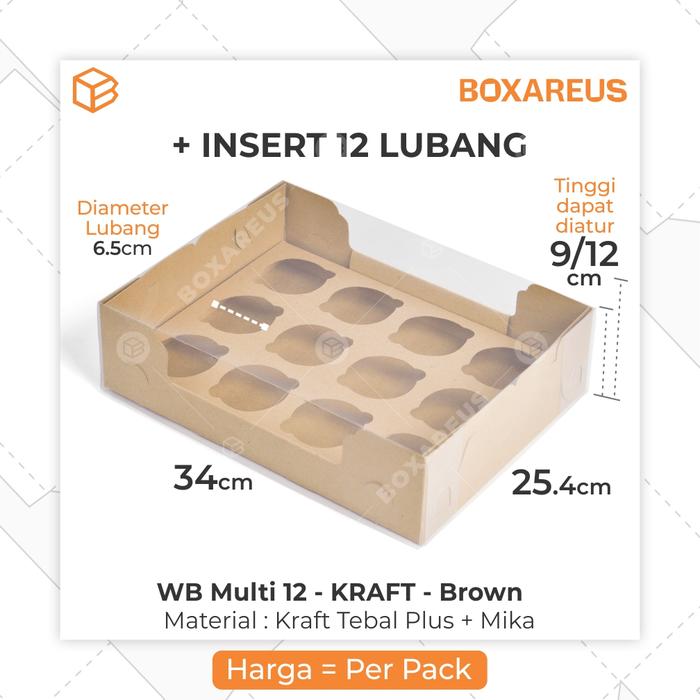 Jual Box Pudding Cup Cake Dus Hamper Kue Sekat Mika Kotak | WB MULTI 12 ...