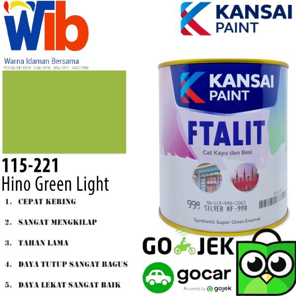 Jual KANSAI Ftalit Cat Besi & Kayu Gloss 1 Kg / Hino Green Light 115 ...