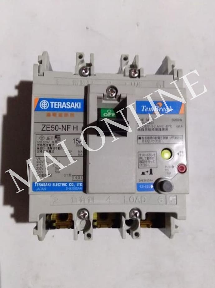 Jual MCB MCCB ELCB 3P 15A 30mA ZE50NF TERASAKI JEPANG SCHNEIDER ABB ...