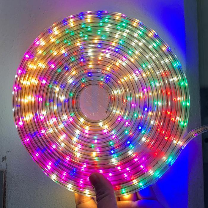 Jual Lampu LED Strip Selang RGB 2835 3528 Outdoor 220V LED RGB 7M ...