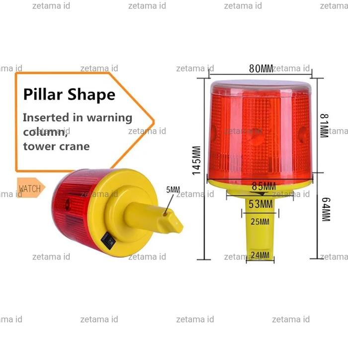 Jual Lampu Signal Tower Warning Light Solar Panel Sensor Lampu Proyek ...