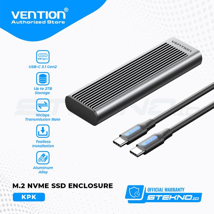 Promo Vention M.2 M2 NVMe Casing SSD Enclosure External USB-C 3.1 Gen 2 ...
