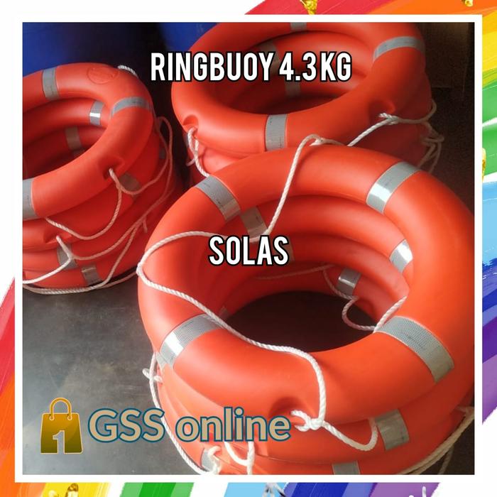 Jual Ringbuoy Lifebuoy Pelampung Safety Standard SOLAS 4.3 kg Marine ...