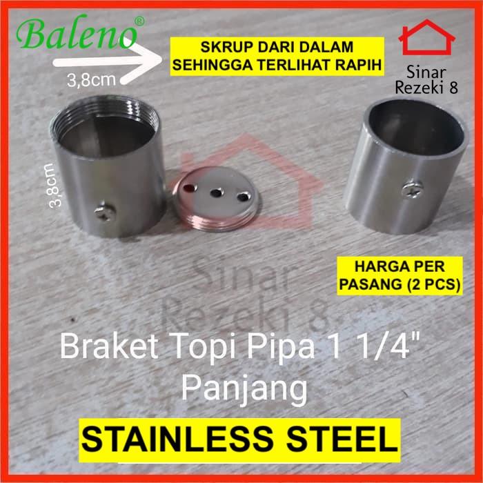 Jual Bracket Topi Pipa Stainless Gantung Penyangga Bulat Gantungan ...