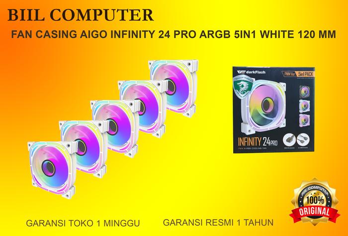 Jual Fan AIGO Infinity 24 Pro ARGB 5in1 White120 MM - Kota Samarinda ...