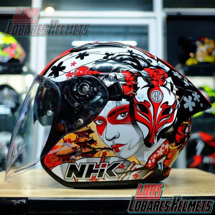 Jual nhk s1 gp pro Geisha Black Red - Kota Bogor - Lobares Helm | Tokopedia