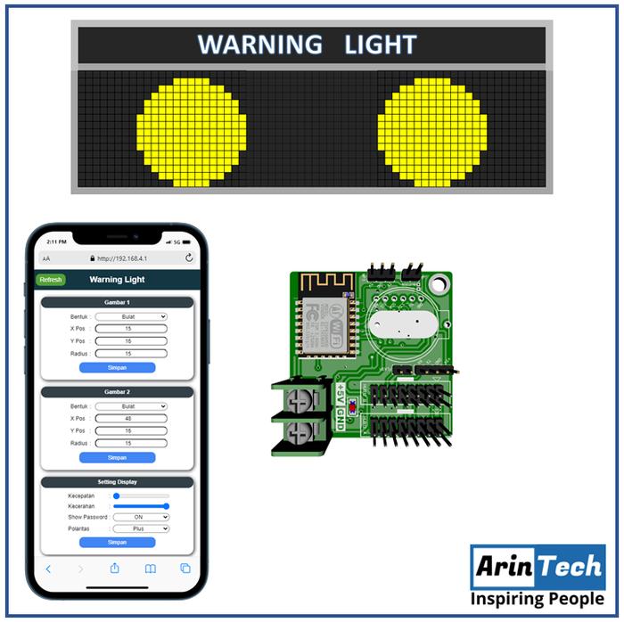 Jual Kontroller Lampu Traffic Light - Warning Light Panel P10 WiFi ...