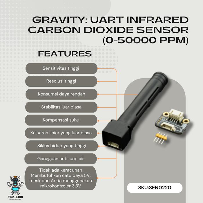 Jual DFRobot Gravity : UART Infrared CO2 Sensor (0-50000ppm) - Kab ... Jual DFRobot Gravity : UART Infrared CO2 Sensor (0-50000ppm) - Kab ...