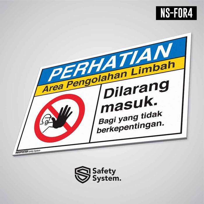Jual Safety Sign Rambu K3 PVC - Area Pengolahan Limbah Dilarang Masuk ...