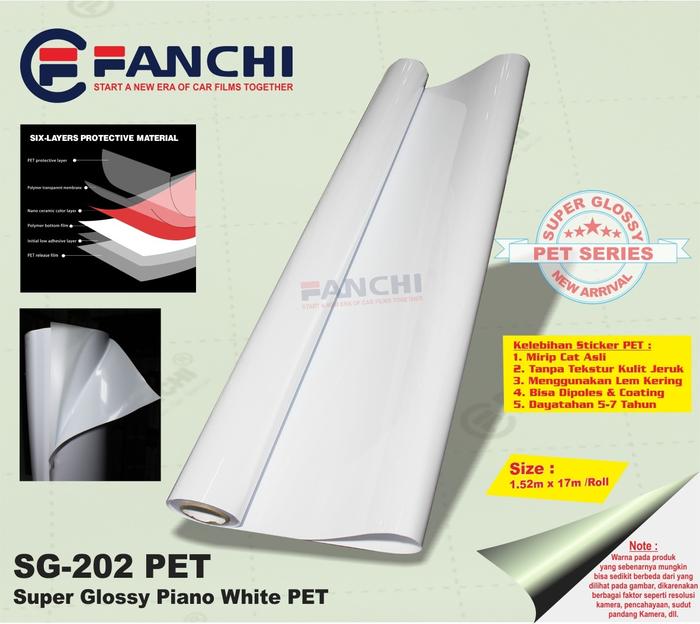 Jual PET Sticker FANCHI Super Glossy Crystal PET Series 152cm x 17m ...