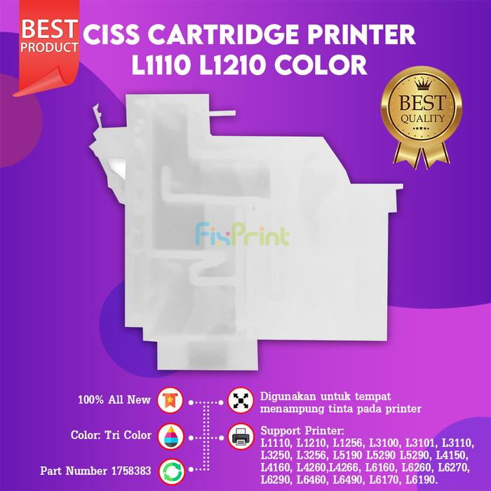 Jual Cartridge CISS Epson L3210 L3110 L1210 Damper Tinta L5190 L5290 ...