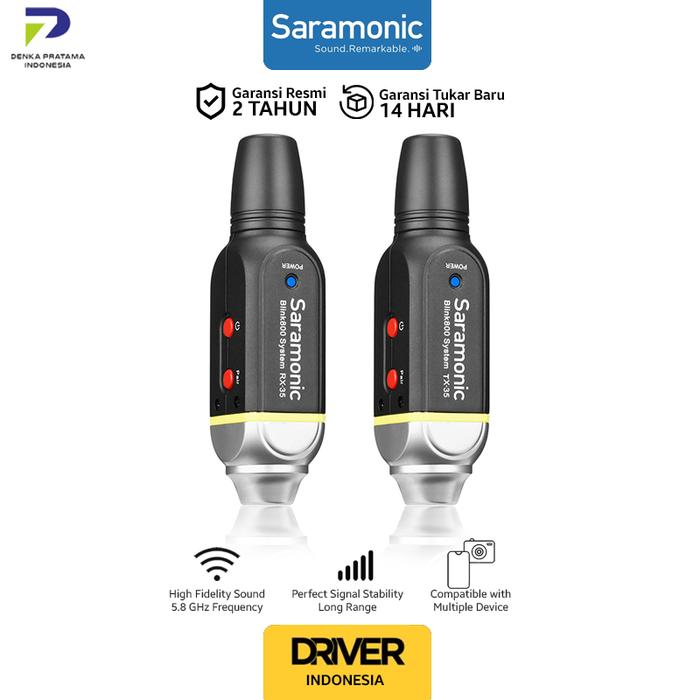 Promo Saramonic Blink 800 B1 Microphone Wireless Lavalier 5.8GHz System ...