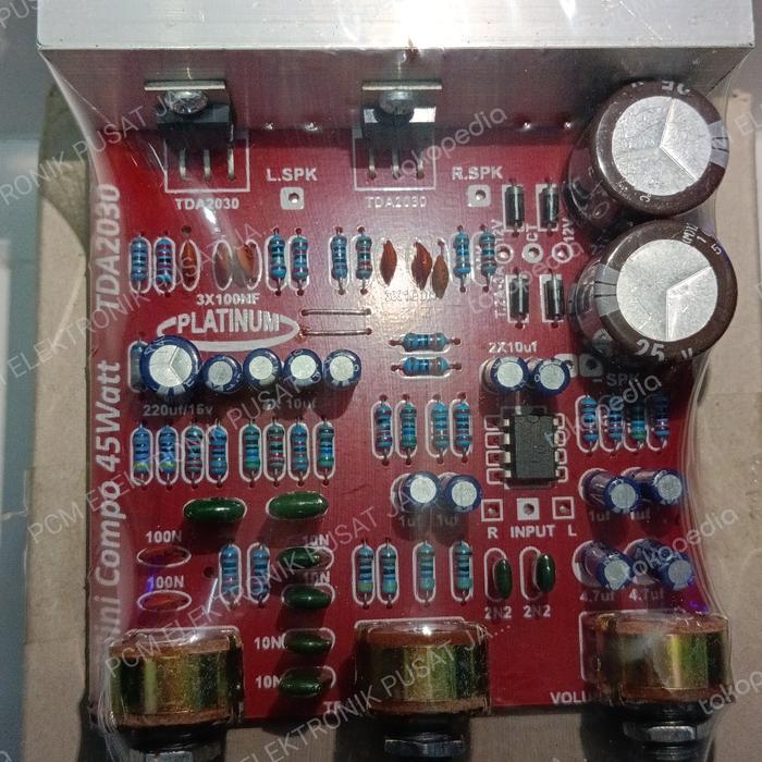 Jual 2714 kit module amplifier aktif mini stereo tda2030+tone control ...