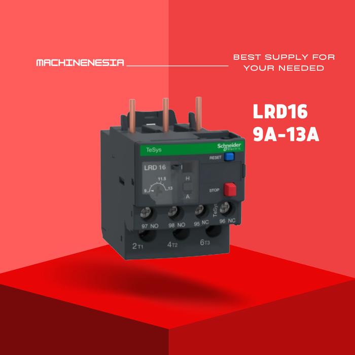 Jual THERMAL OVERLOAD RELAY LRD16 9A-13A SCHNEIDER LRD 16 ORIGINAL SNI ...