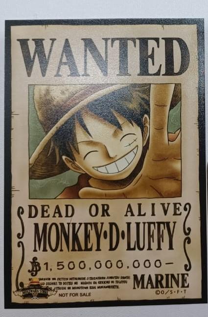 Jual One Piece Mugiwara Store Japan Mini Wanted Poster Monkey D Luffy ...