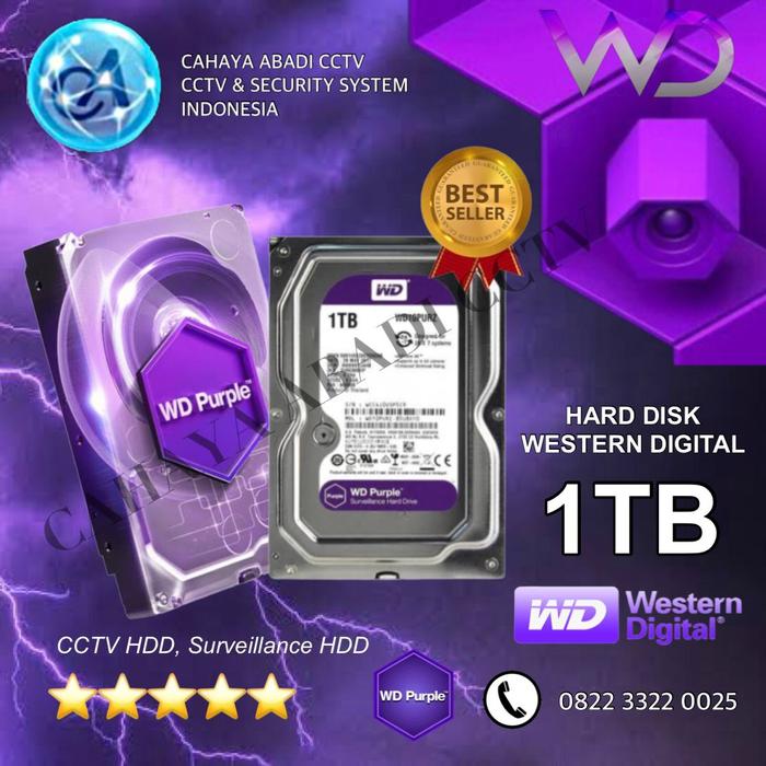 Jual Hardisk 1 TB WD Purple sata 3.5 Hdd Internal For Cctv DVR - 1TB - Jakarta Barat - Cahaya ...
