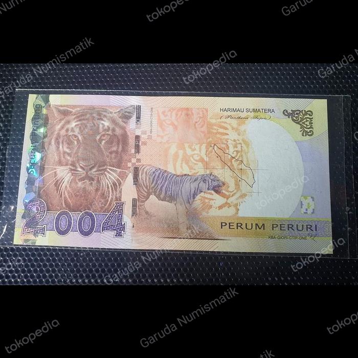 Jual Testnote Peruri Testnote Macan Harimau Sumatera 2004 - UNC Gress ...