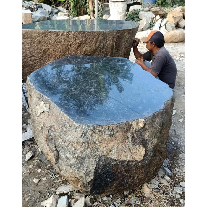 Jual Meja Batu Kali Natural Asli Batu Alam (ukuran bs custom) - Kab ...
