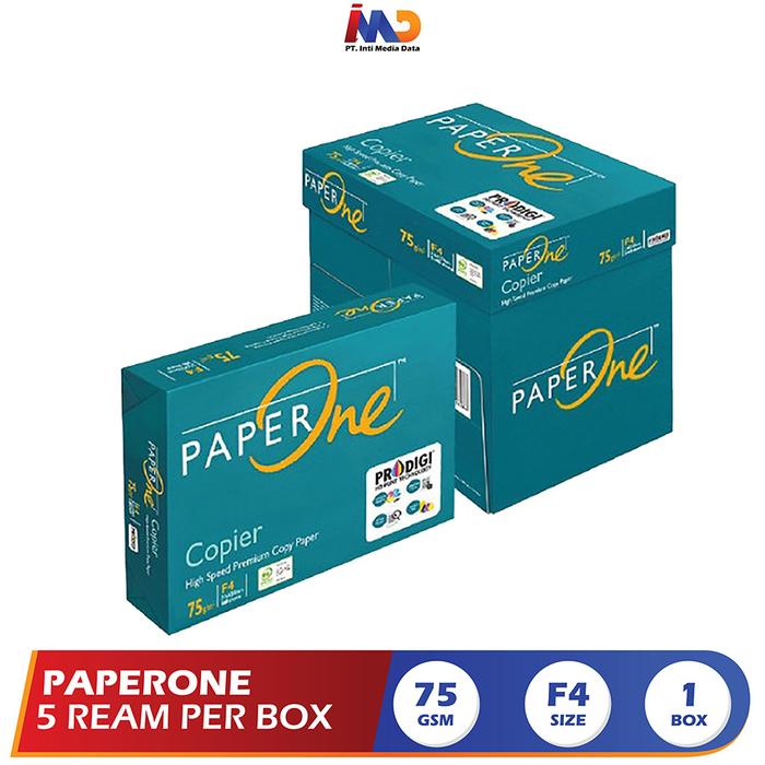 Jual PaperOne Kertas F4 75gr 1 Box (2500 lembar) Kertas HVS - Kota ...