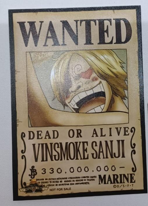 Jual One Piece Mugiwara Store Japan Mini Wanted Poster Vinsmoke Sanji ...