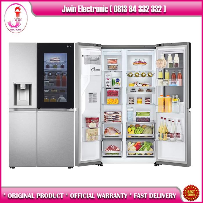 Promo LG GC-X257CSEW Kulkas Side by Side UV nano Dispenser& InstaView ...