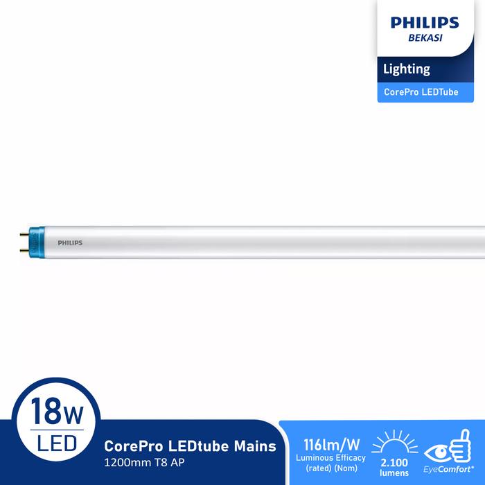 Jual Lampu Philips TL Ledtube Corepro 18W T8 2100LM 1200MM 65K - 40K - Putih - Kota Bekasi ...