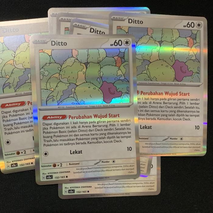 Jual Ditto holo sv2a 132/165 r pokemon 151 tcg indonesia - Kota ...