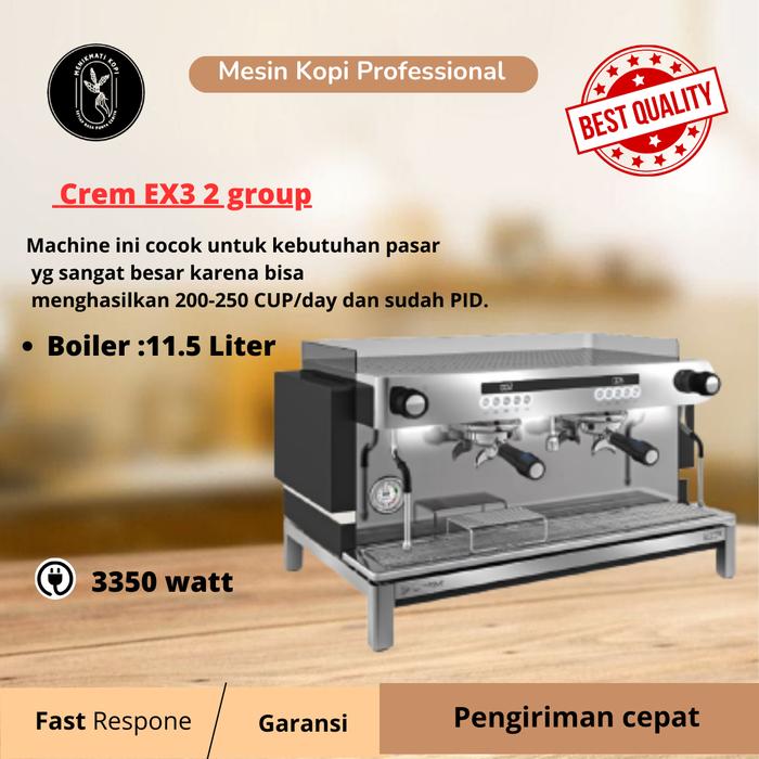 Jual Mesin Kopi Professional Crem EX3 2 group Espresso Machine Volumetric - Kab. Tangerang ...