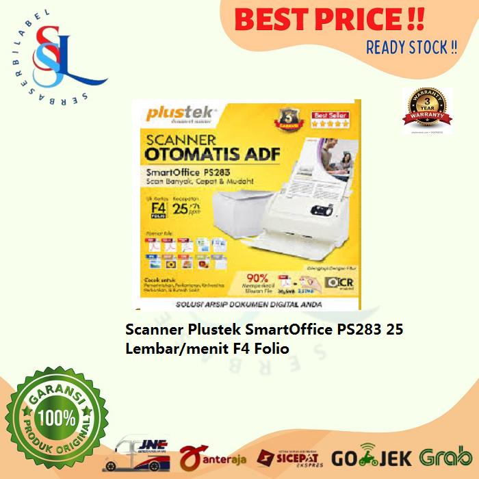 Jual Scanner Plustek SmartOffice PS283 25 Lembar/menit F4 Folio - Jakarta Pusat - serbaserbi ...