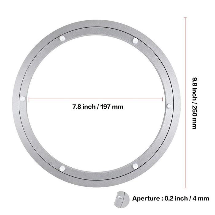 Jual Ring Rotator Meja Makan Putar Lazy Susan Meja Putar 10 14 20 Inch ...