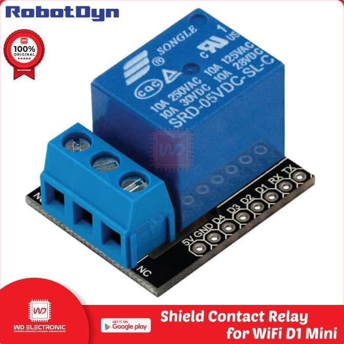 Jual ROBOTDYN SHIELD CONTACT RELAY FOR WIFI D1 MINI RELAY WEMOS D1 MINI ...