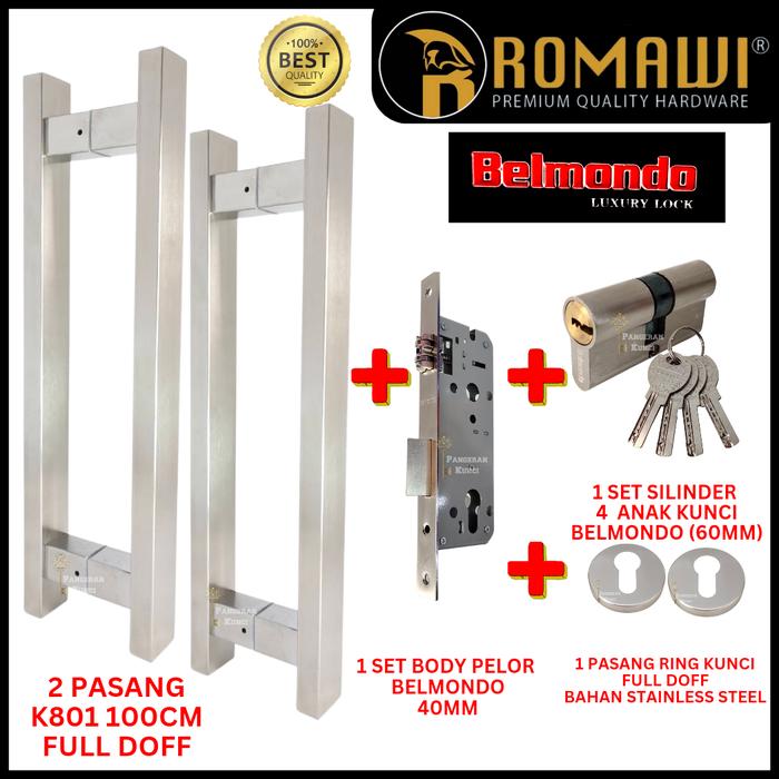 Jual PULL HANDLE GAGANG PINTU KACA STAINLESS ALUMUNIUM KAYU BLACK K801 ...