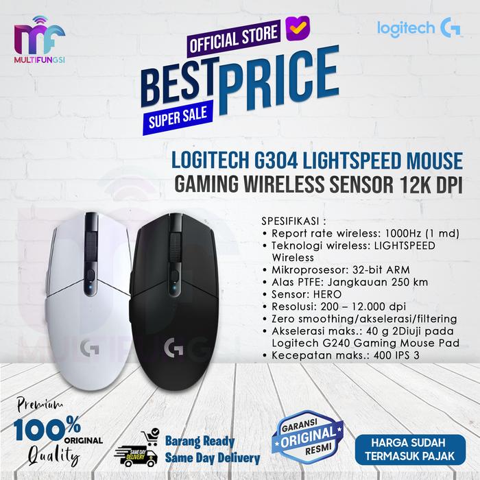 Promo Logitech G304 Lightspeed Mouse Gaming Wireless Sensor 12K DPI ...