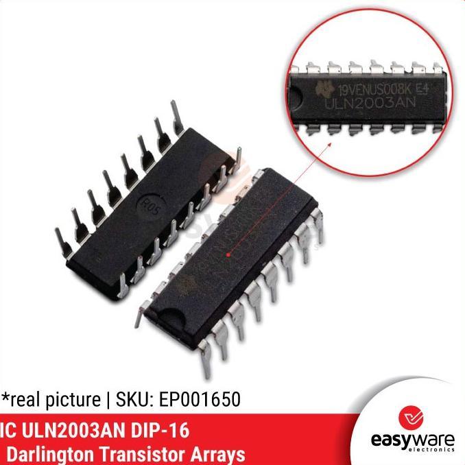 Jual IC ULN2003AN DIP-16 ULN2003 ULN2003A Darlington Transistor Array ...