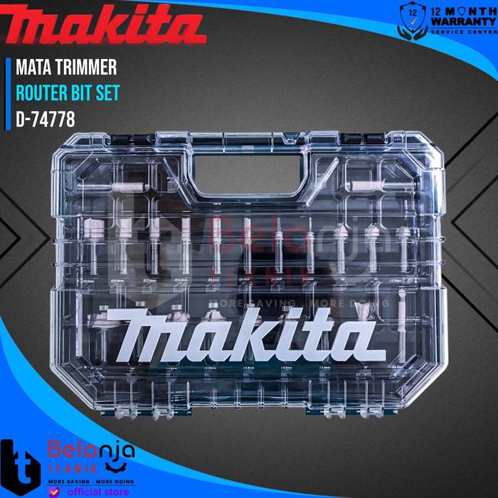 Promo Makita Router Bit Set 22 Pcs Mata Trimmer Profil Kayu 8 MM D ...