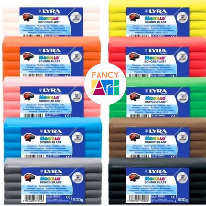 Jual LYRA Modelling Clay 500gr - Modello Plastisin Lilin Mainan Warna ...