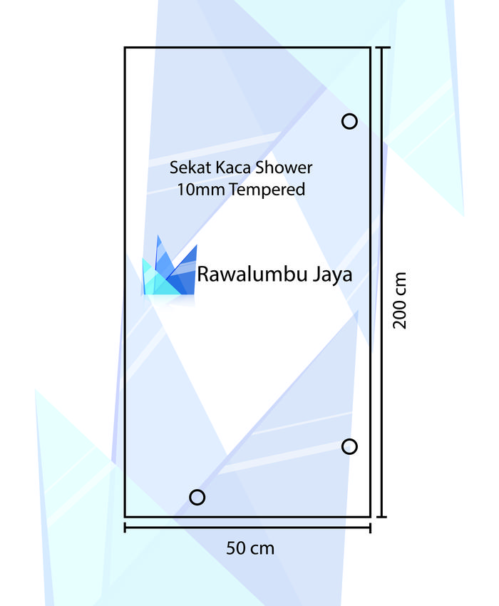 Jual Partisi Sekat Shower, Ruangan Kaca Tempered 10mm Ukuran 50 X 200 ...