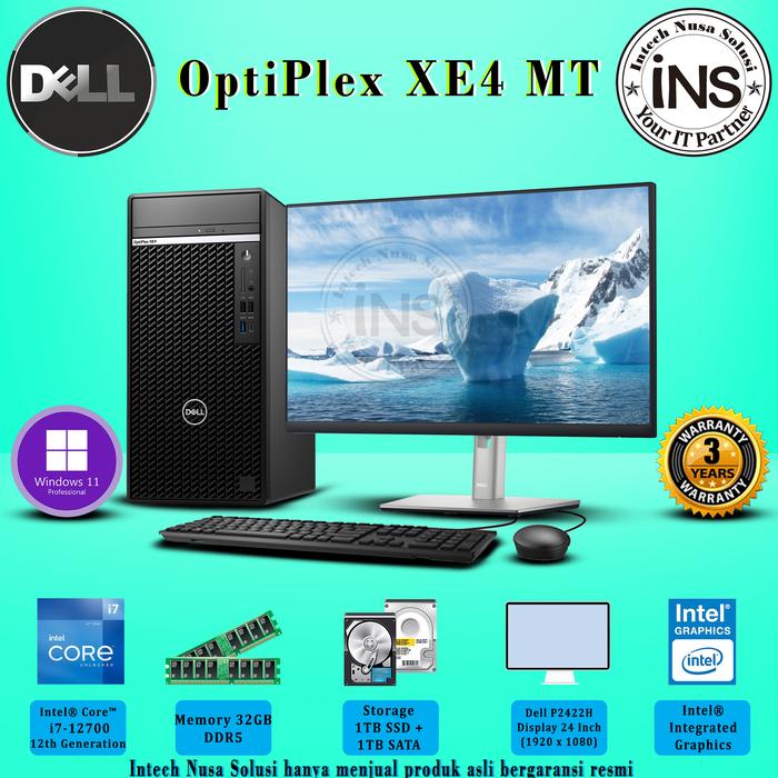 Jual PC DELL OptiPlex XE4 MT i7-12700 32GB 1TB SSD + 1TB WIN11PRO 3YR + LED - Jakarta Pusat ...