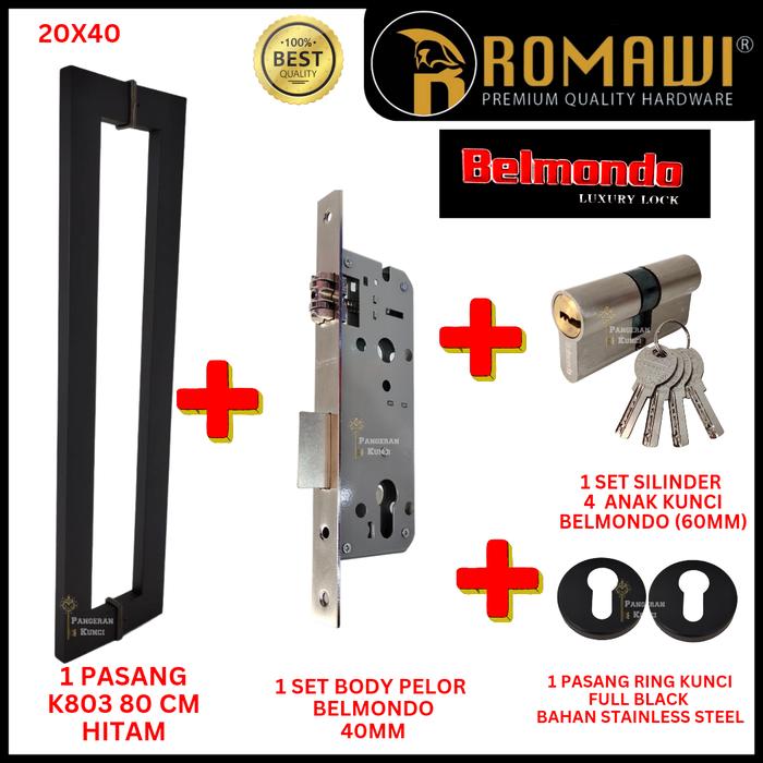 Jual PULL HANDLE GAGANG PINTU KACA KOTAK STAINLESS ALUMUNIUM KAYU K803 80CM - Kab. Bogor ...