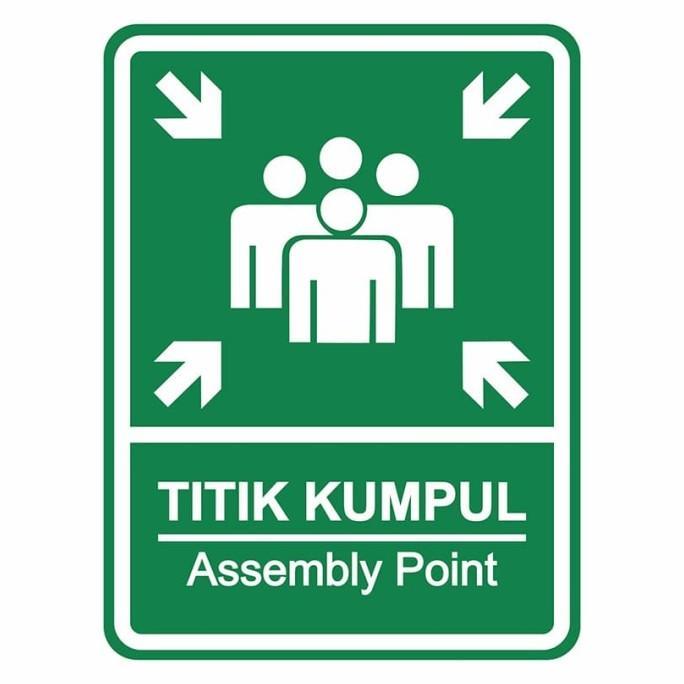 Jual Hs- Rambu Plang K3 Titik Kumpul 45Cm X 60Cm Plat Alumunium ...